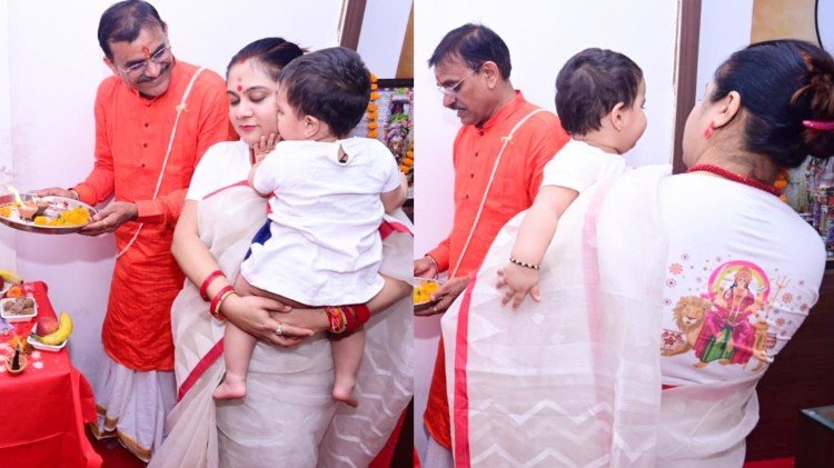 MP News: बीजेपी प्रदेशाध्यक्ष की पत्नी के ब्लाउज पर मां दुर्गा की तस्वीर से मचा बवाल, कांग्रेस ...